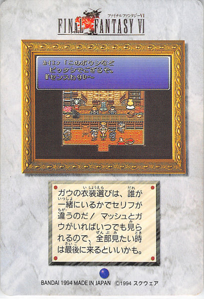 Final Fantasy 6 Trading Card - 30 Normal Carddass Part 1: Gau (Gau ...