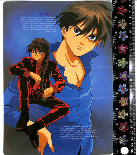Gundam Wing Pencil Board - 1295-A Heero Yuy and Duo Maxwell B5 Shitaji ...