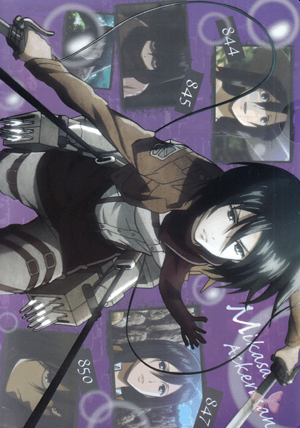 Attack on Titan A4 Clear File Folder Mikasa Ackerman Play + Get Shinge ...