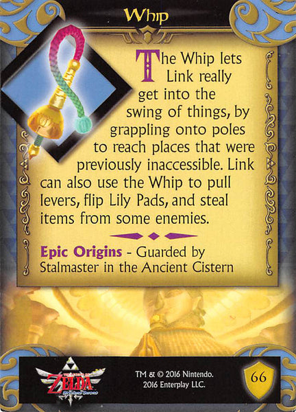 Legend of Zelda Trading Card - 66 Whip (Link / Skyward Sword) (Whip an ...