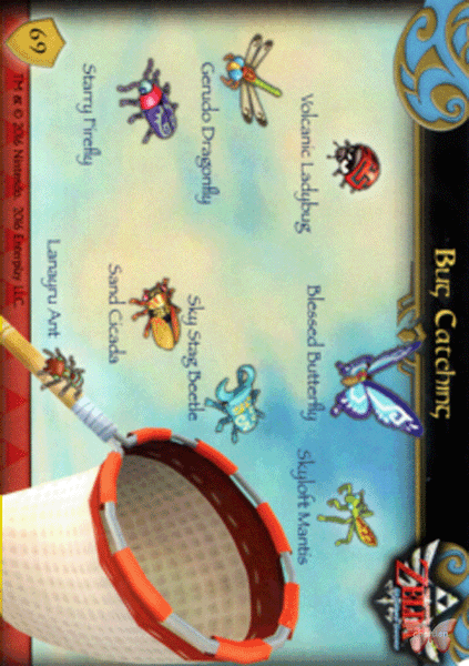 Legend of Zelda Trading Card - 69 Bug Catching (Link / Skyward Sword ...